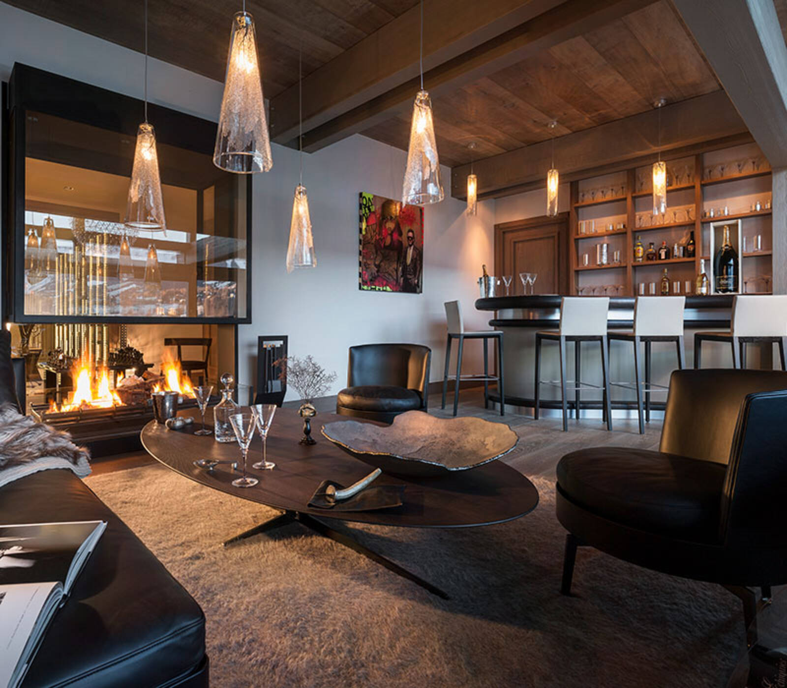 Realization of bar spaces for houses | Ateliers Dunoyer fittings