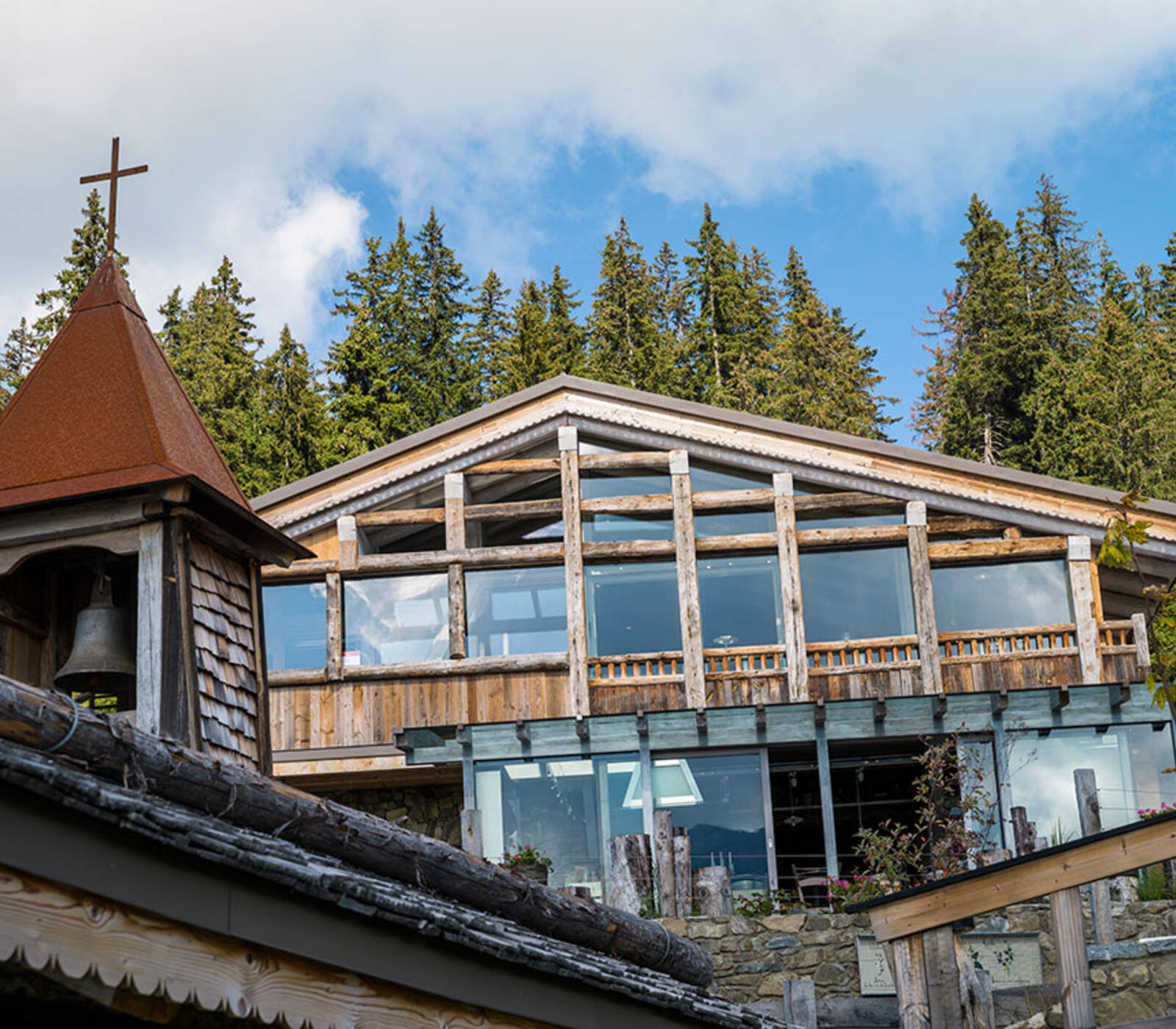 Réalisation restaurant Marc Veyrat | Charpente | Ateliers Dunoyer