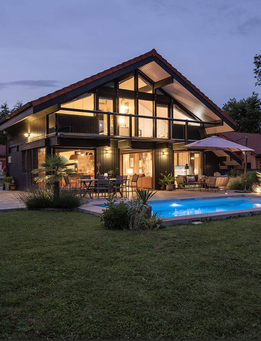 Maison vie dedans - vie dehors | Construction Maisons Dunoyer