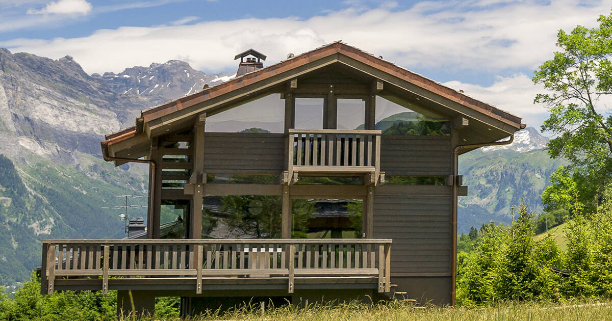 Why was the mountain chalet built of wood?